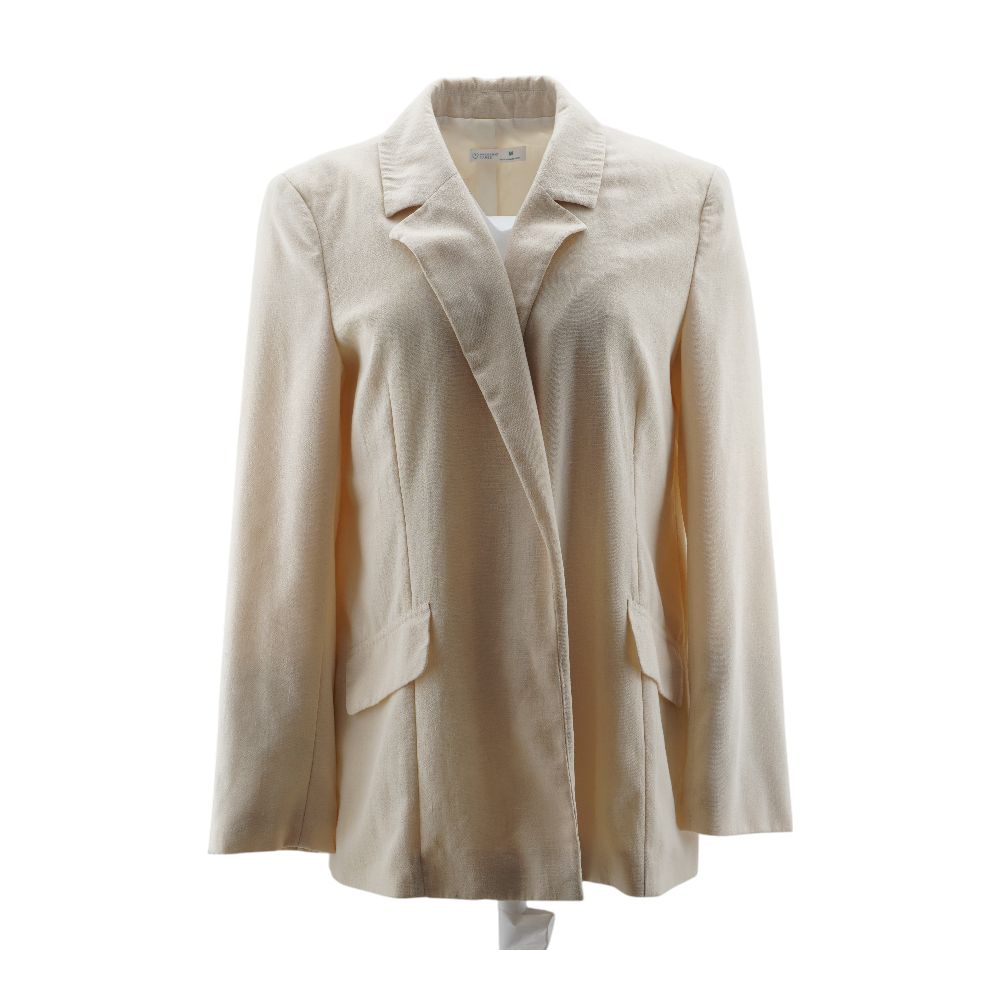Beige Solid Blazer – Unclaimed Baggage