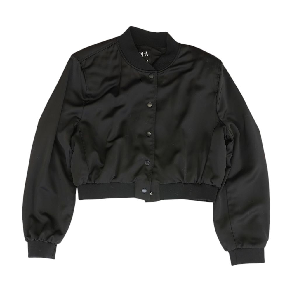 Black Solid Bomber Jacket – Unclaimed Baggage