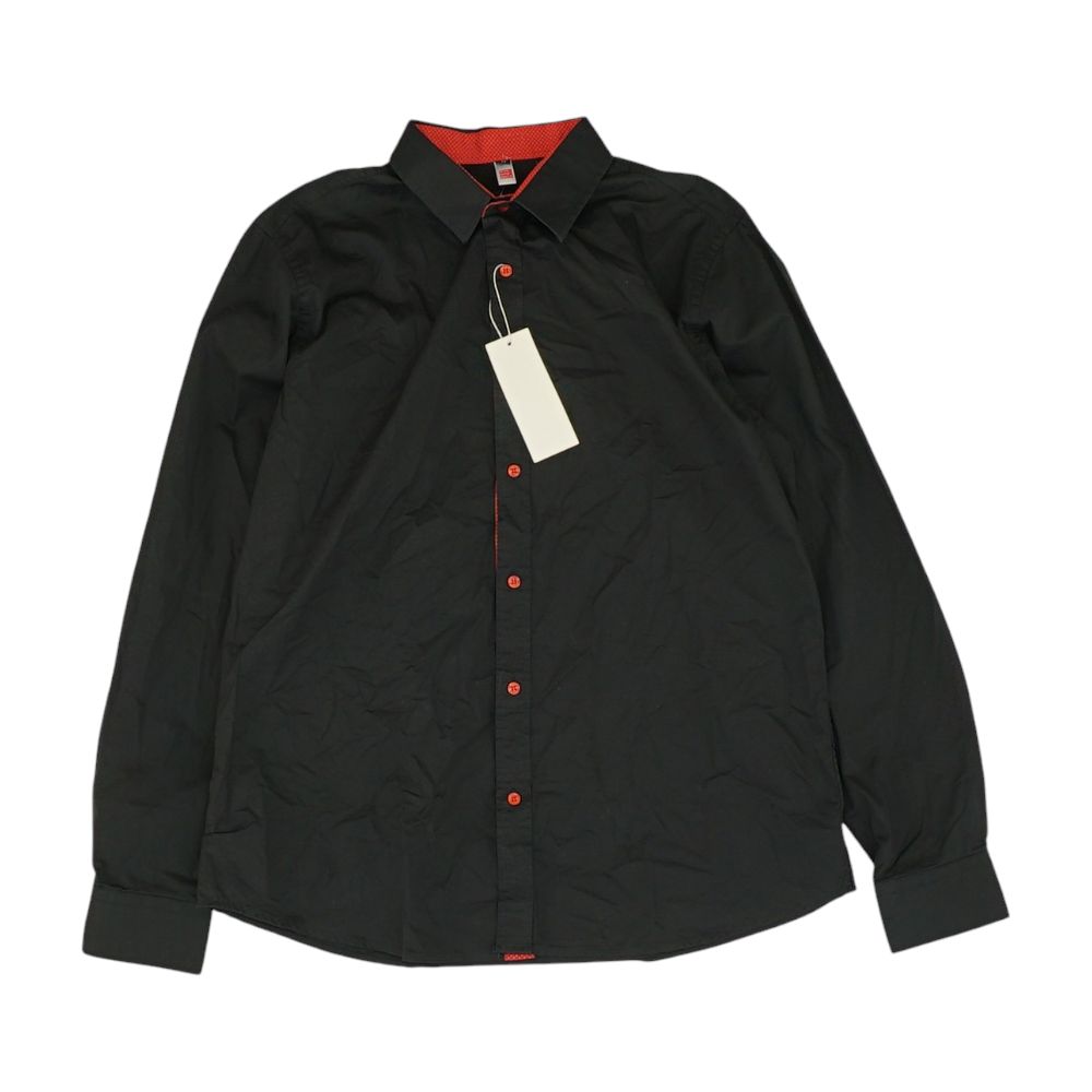 Black Solid Long Sleeve Button Down – Unclaimed Baggage
