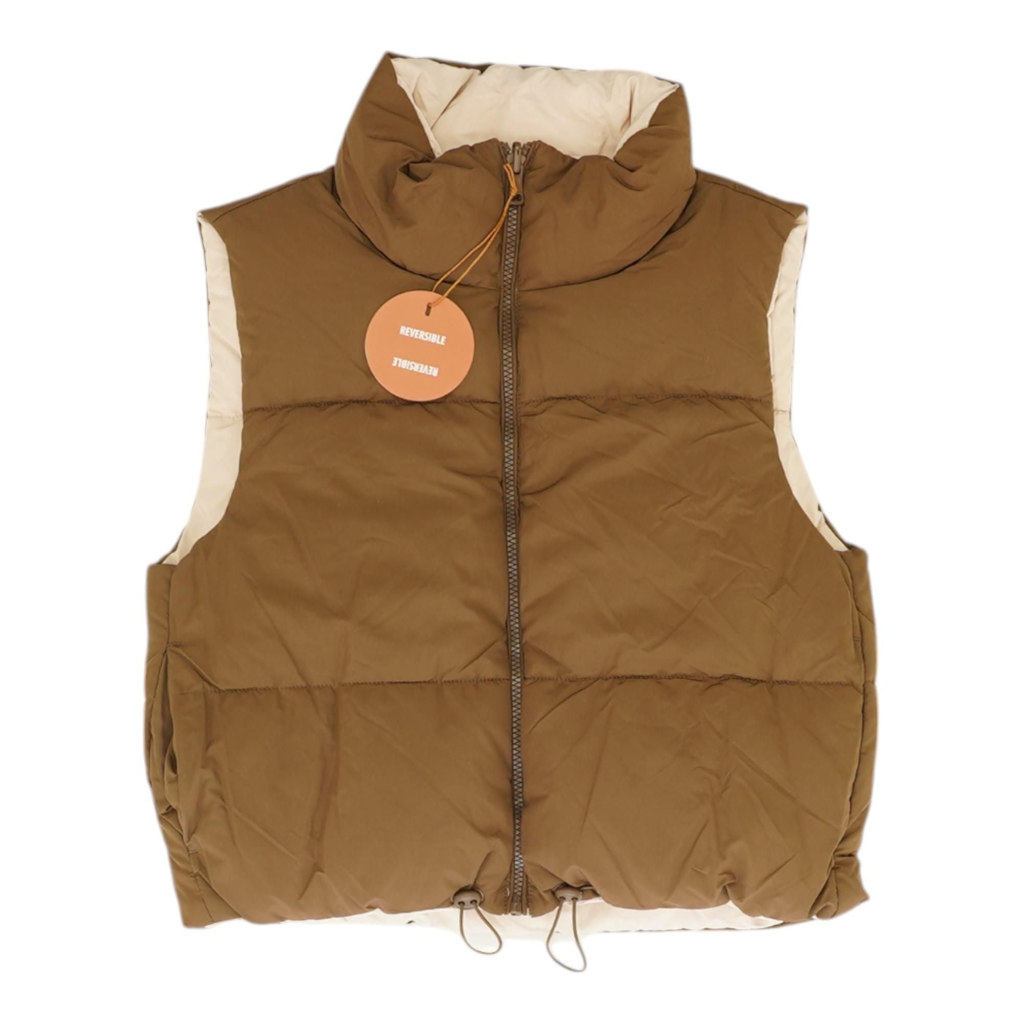 Brown Solid Puffer Vest – Unclaimed Baggage
