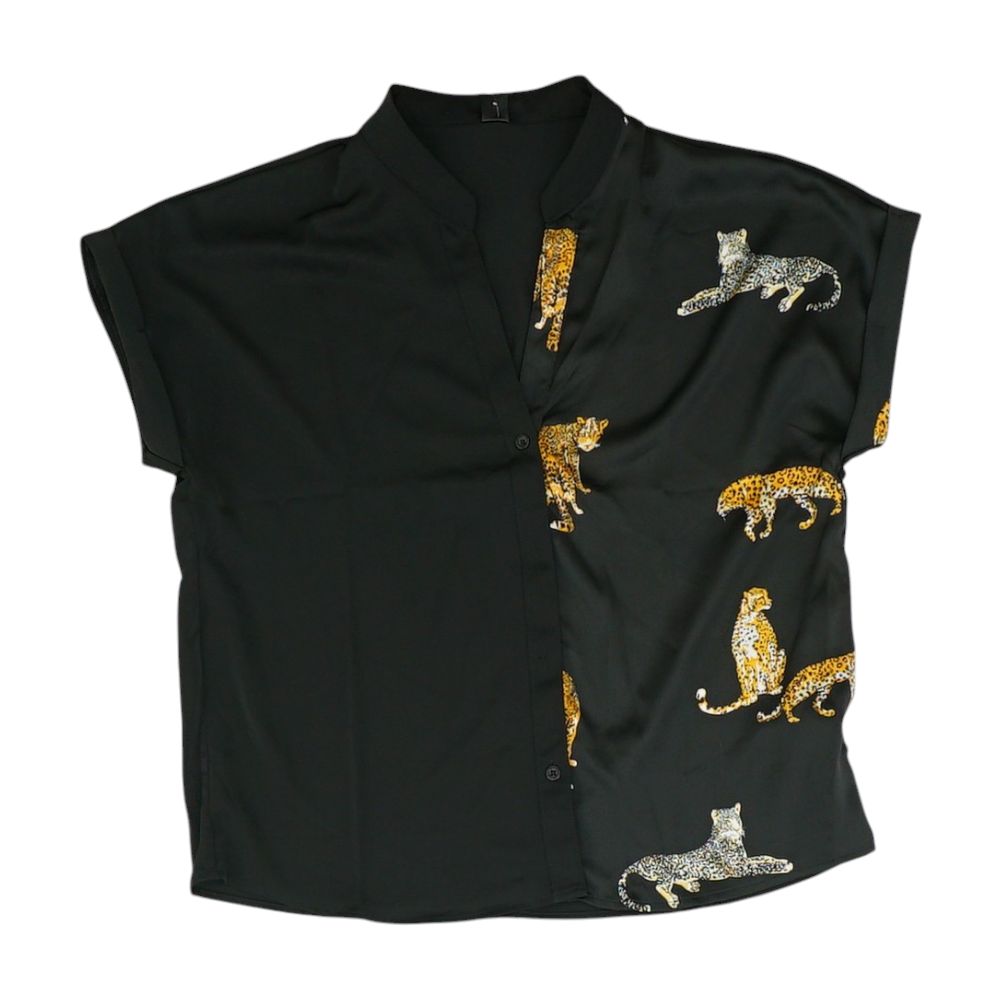 Black Animal Button Down – Unclaimed Baggage