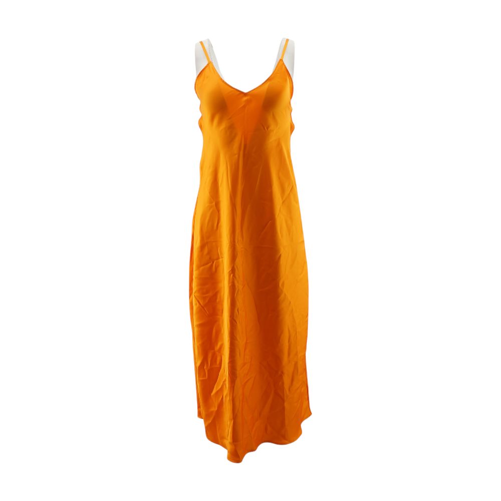 Orange Solid Maxi Dress – Unclaimed Baggage