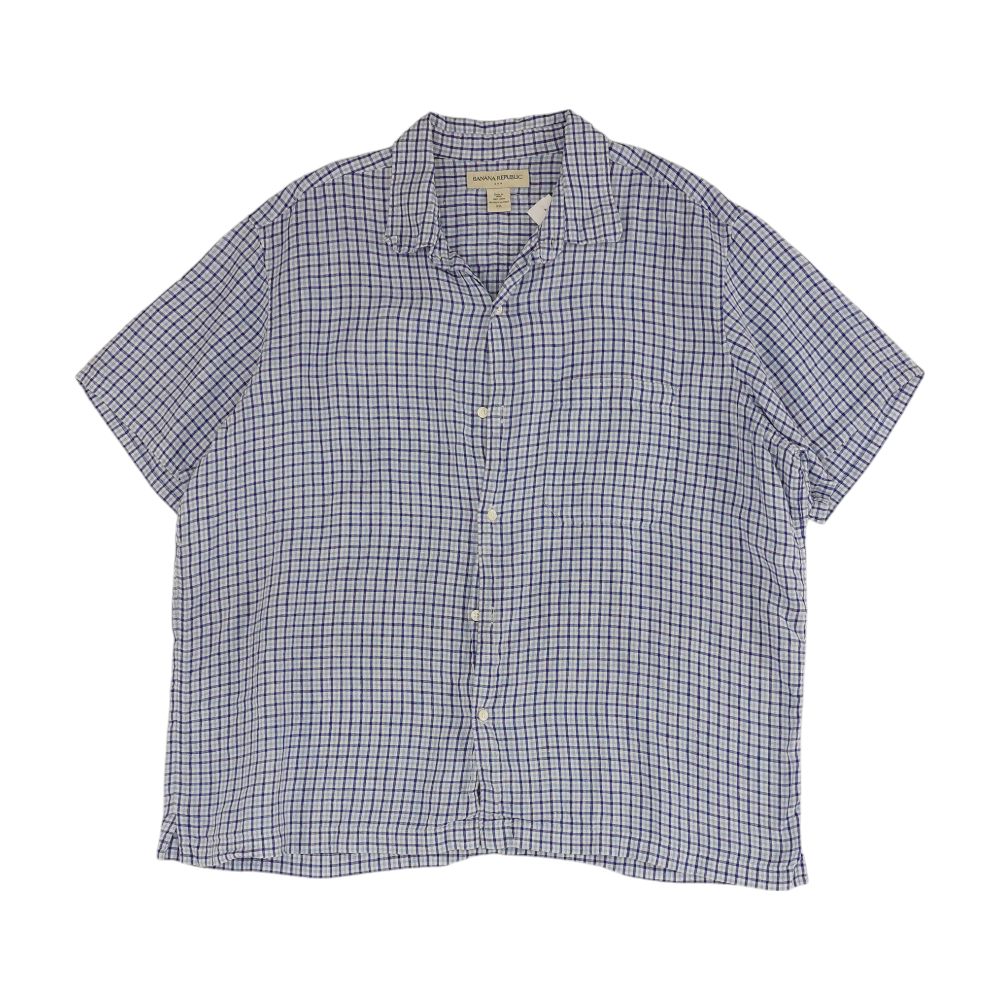 Blue Check Short Sleeve Button Down – Unclaimed Baggage