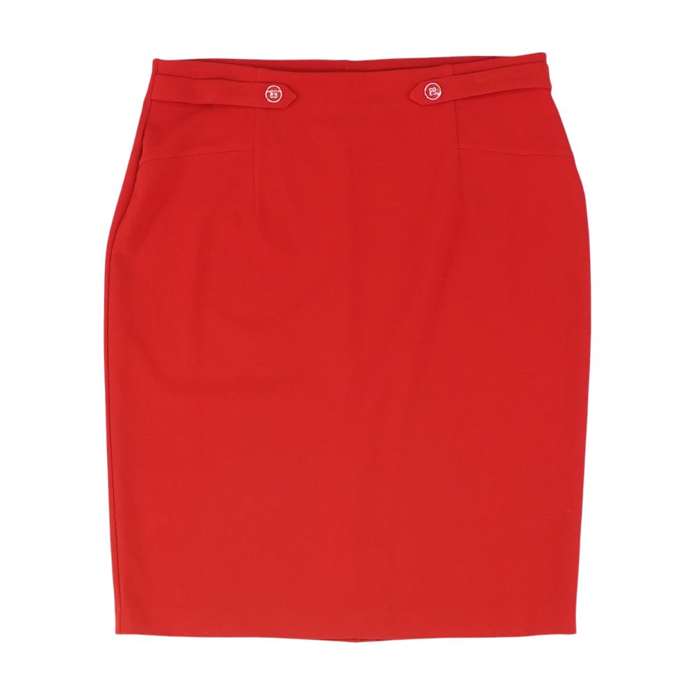 Red Solid Midi Skirt – Unclaimed Baggage