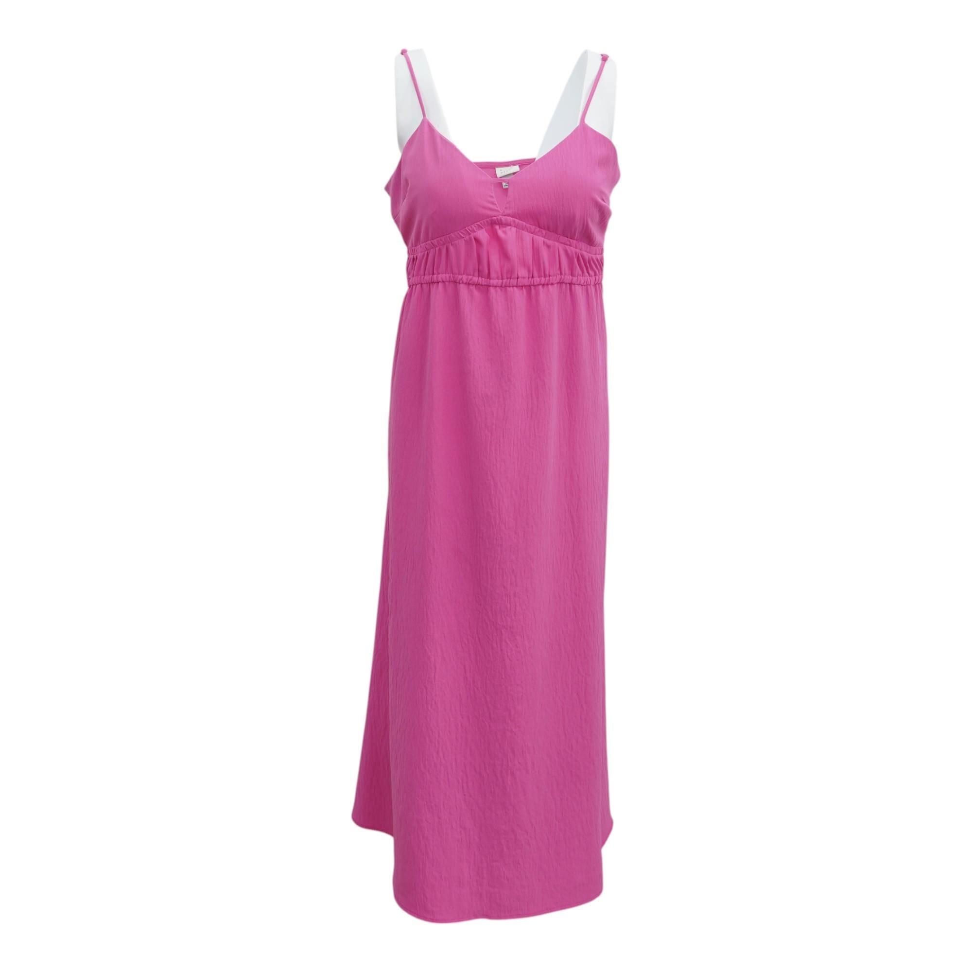 Pink Solid Maxi Dress – Unclaimed Baggage