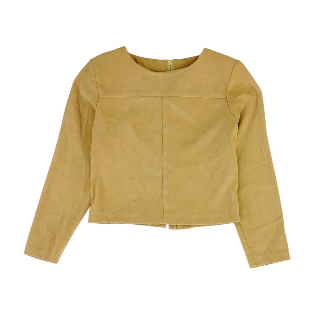 Vintage Green Solid Long Sleeve Cropped Blouse – Unclaimed Baggage