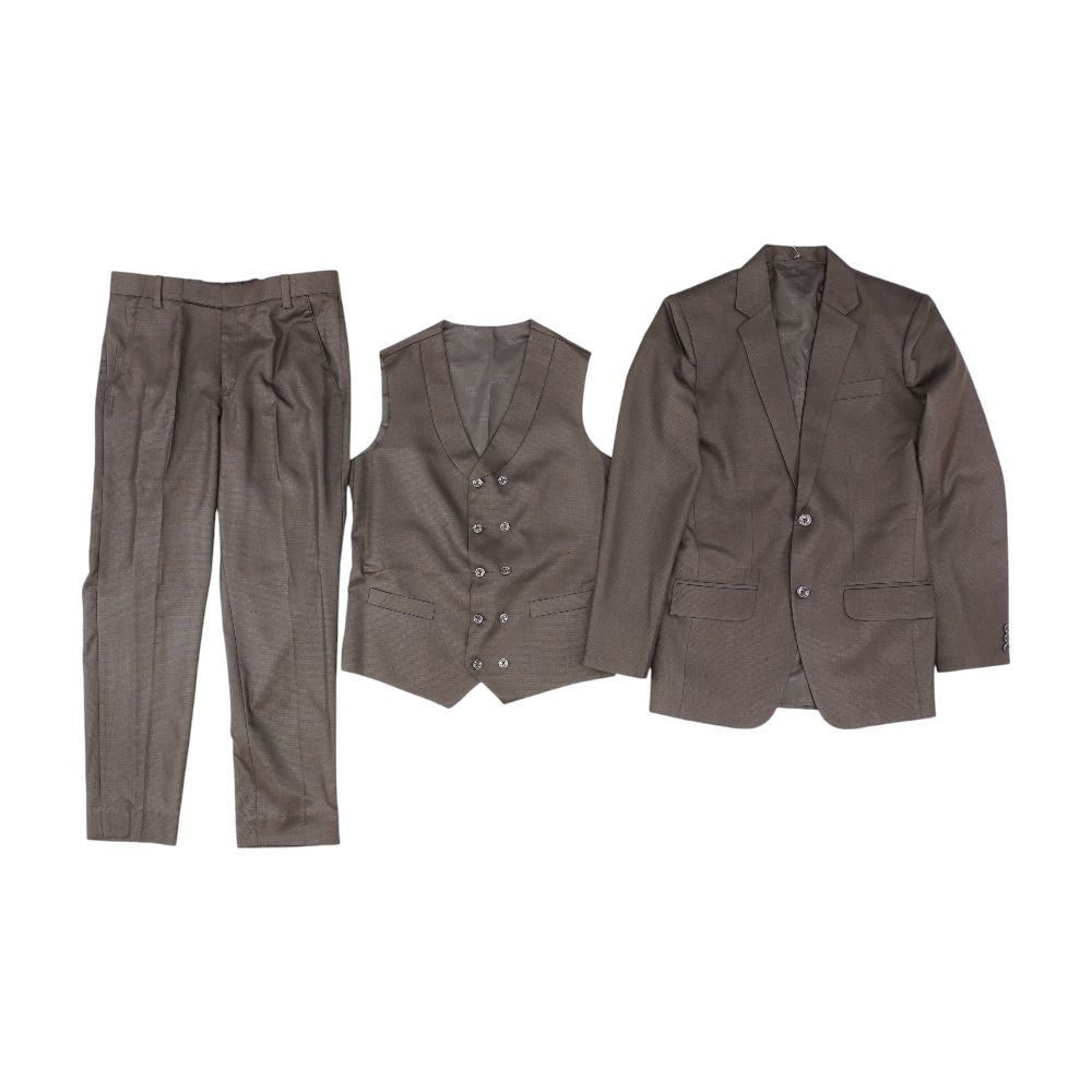 Brown Solid 3pc Suit – Unclaimed Baggage