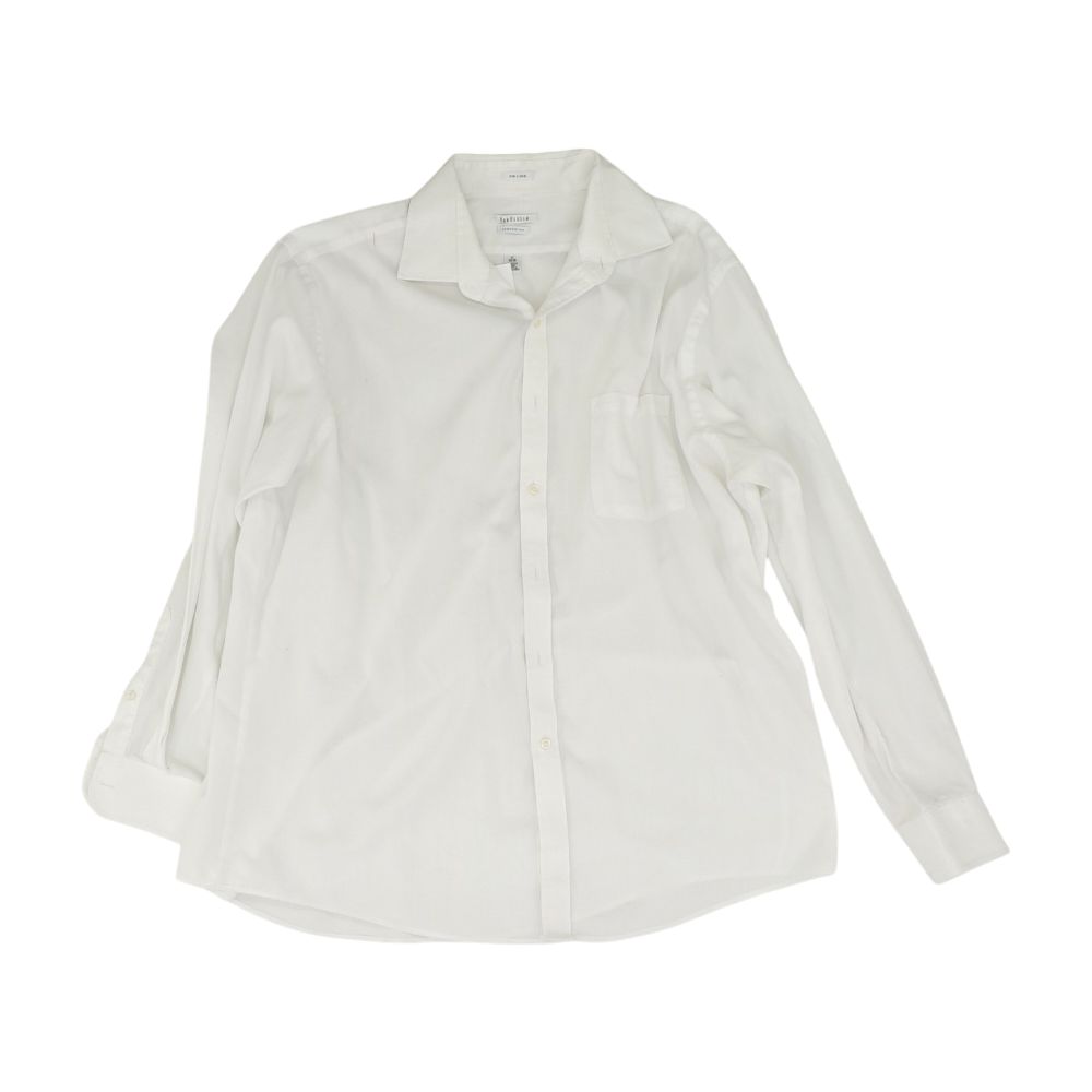 White Solid Long Sleeve Button Down – Unclaimed Baggage