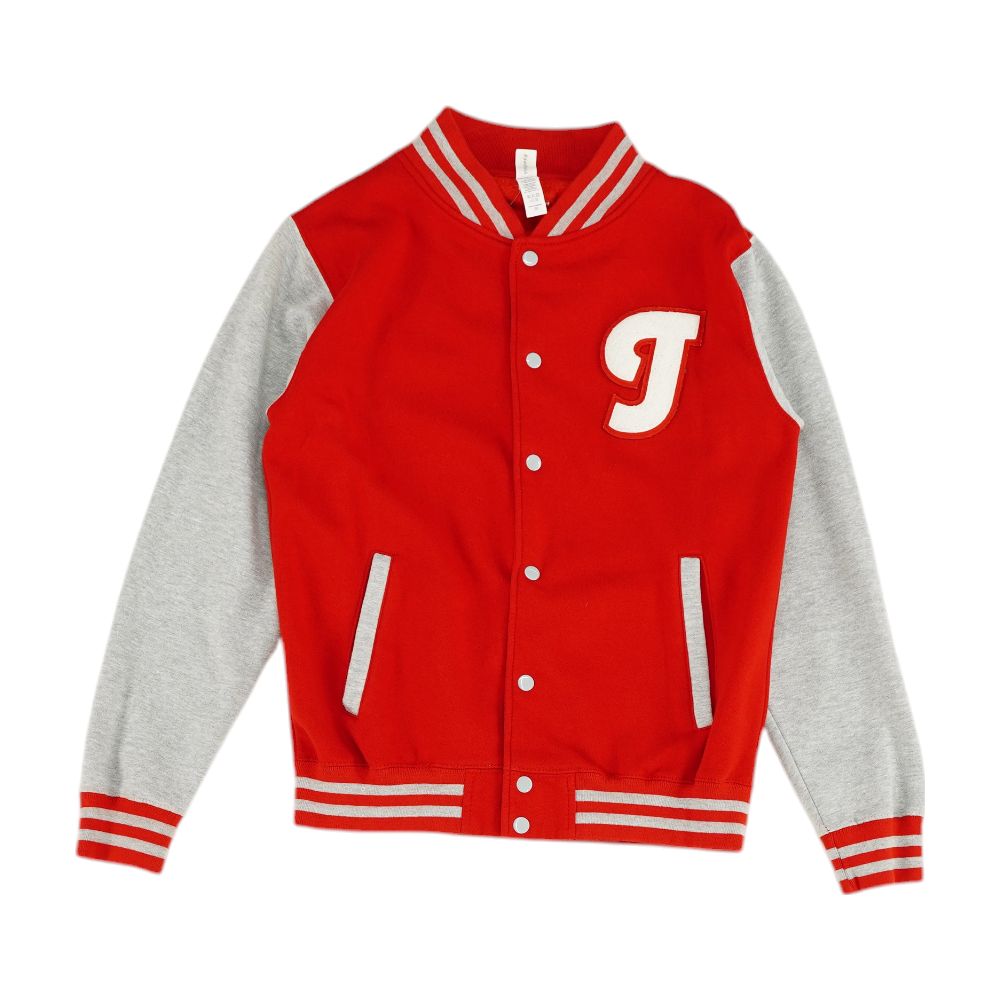 Red Color Block Varsity Jacket – Unclaimed Baggage