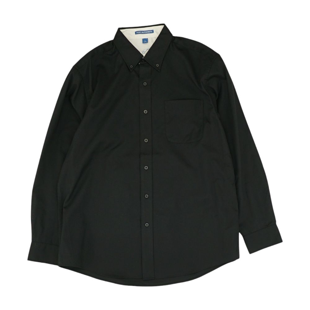 Black Solid Long Sleeve Button Down – Unclaimed Baggage