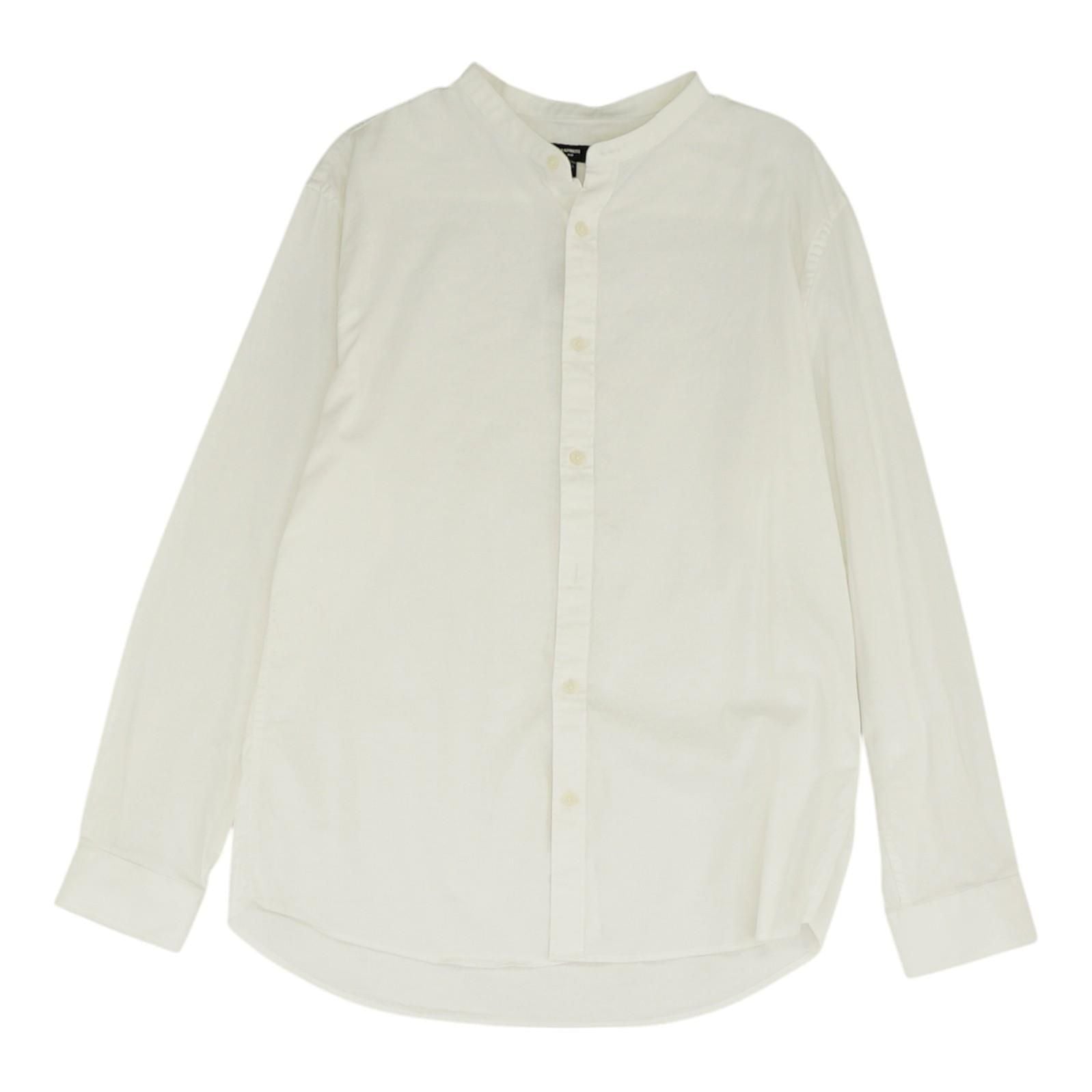 White Solid Long Sleeve Button Down – Unclaimed Baggage