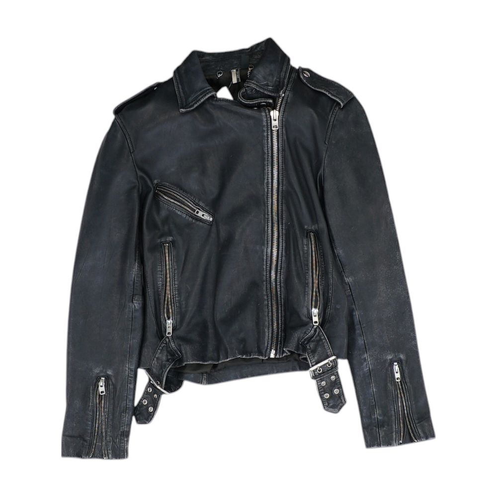 Black Solid Leather Jacket – Unclaimed Baggage