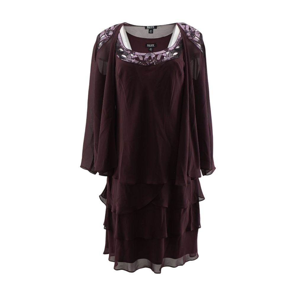 Burgundy Solid Midi Dress – Unclaimed Baggage