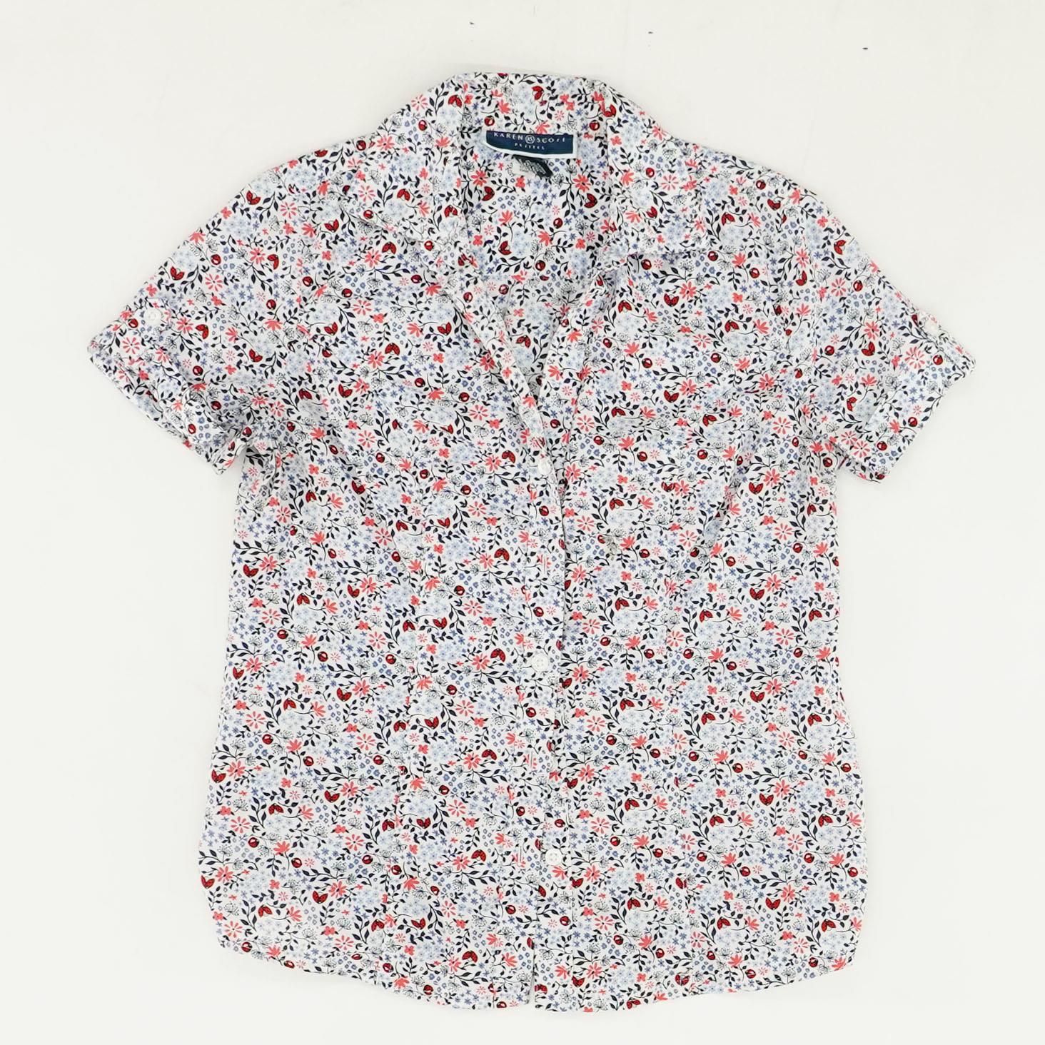 White Floral Button Down – Unclaimed Baggage