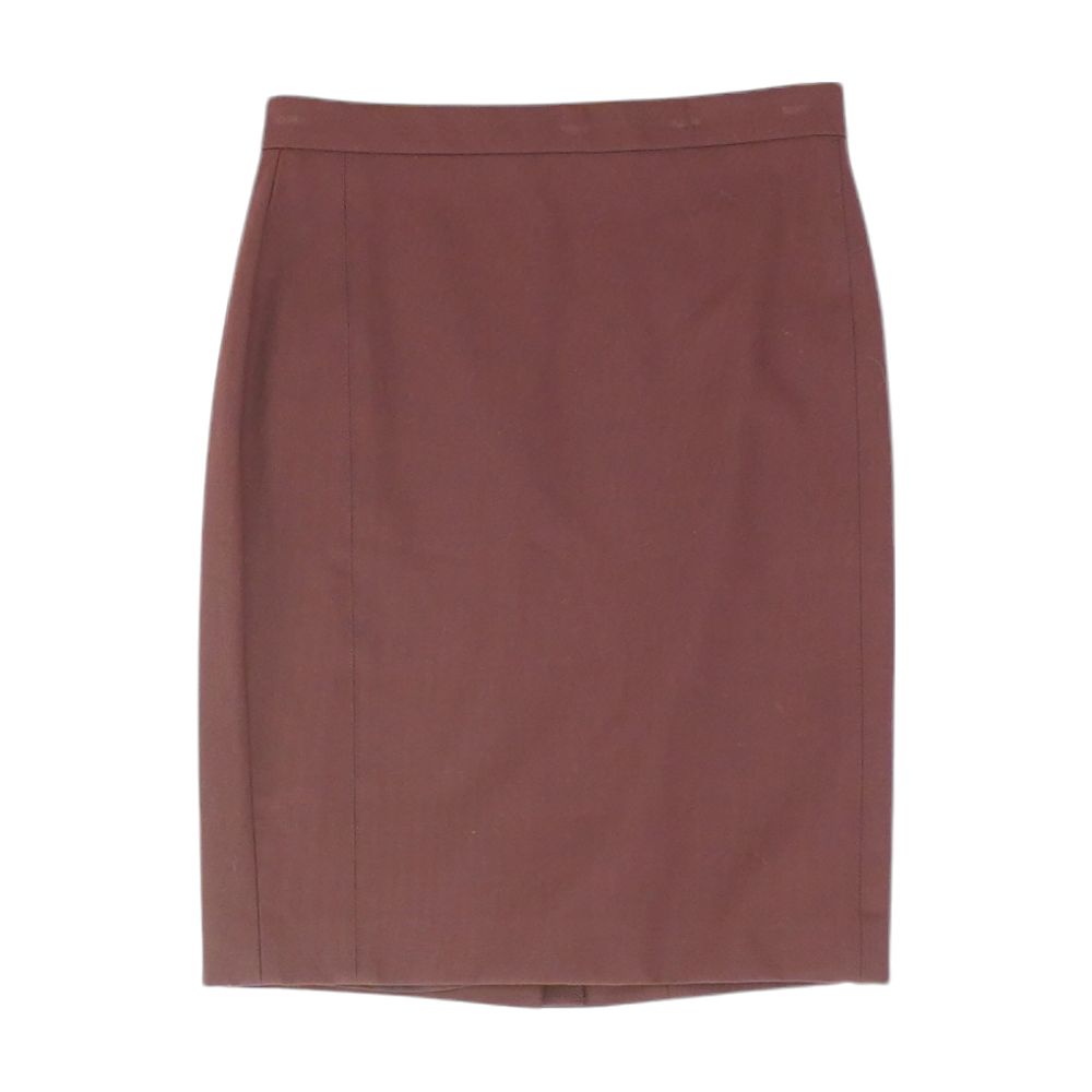 Burgundy Solid Midi Skirt – Unclaimed Baggage