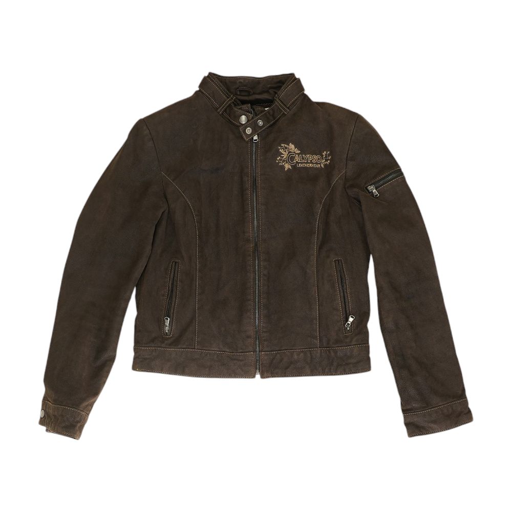 Brown Solid Leather Jacket – Unclaimed Baggage