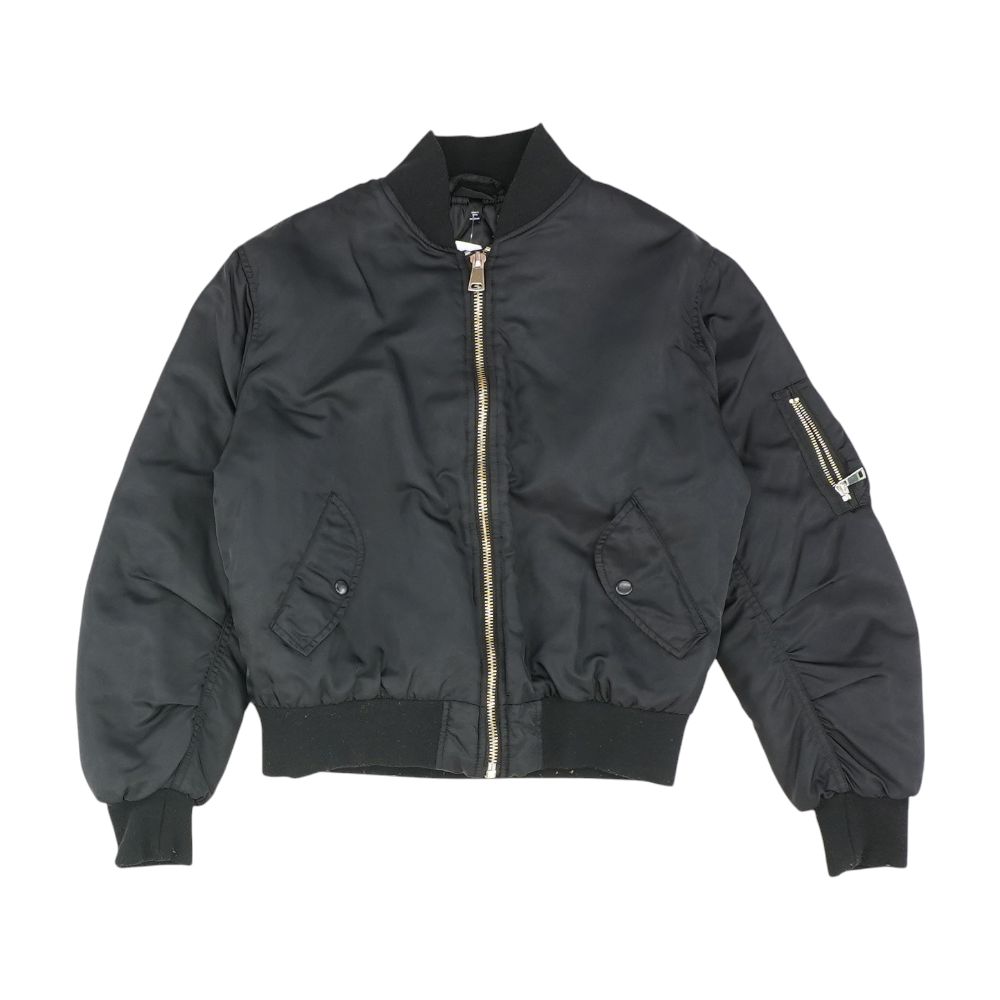 Black Solid Bomber Jacket – Unclaimed Baggage