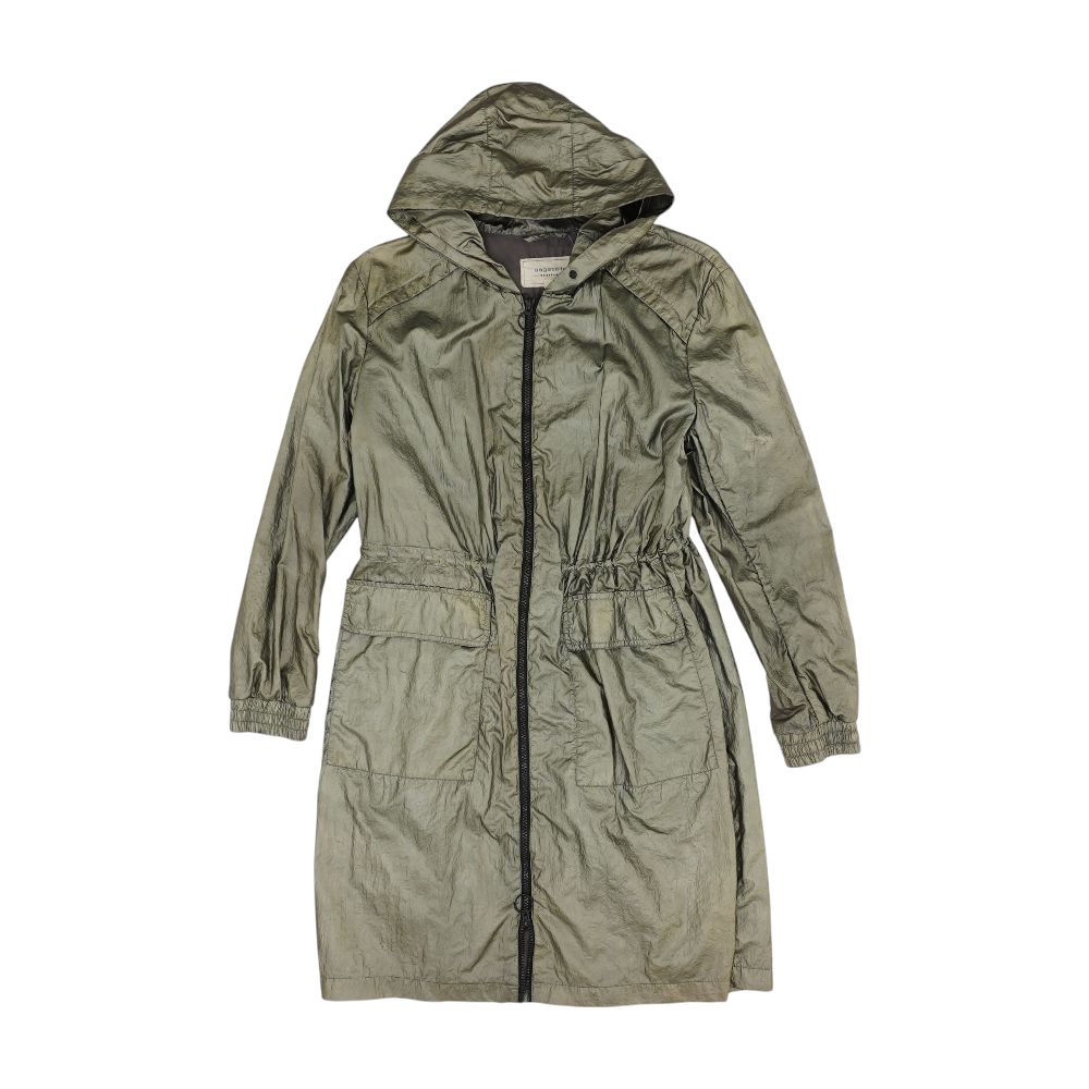 Gray Solid Rain Jacket – Unclaimed Baggage