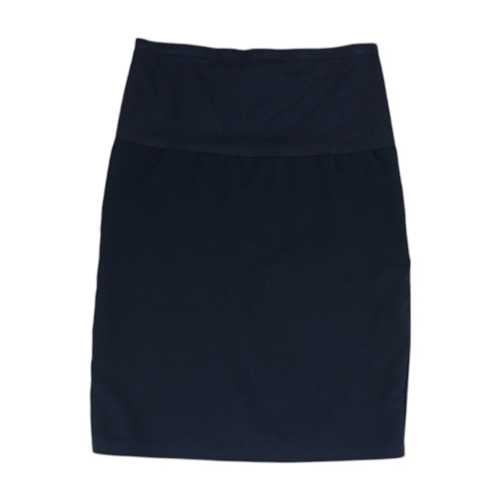 Navy Solid Midi Skirt – Unclaimed Baggage