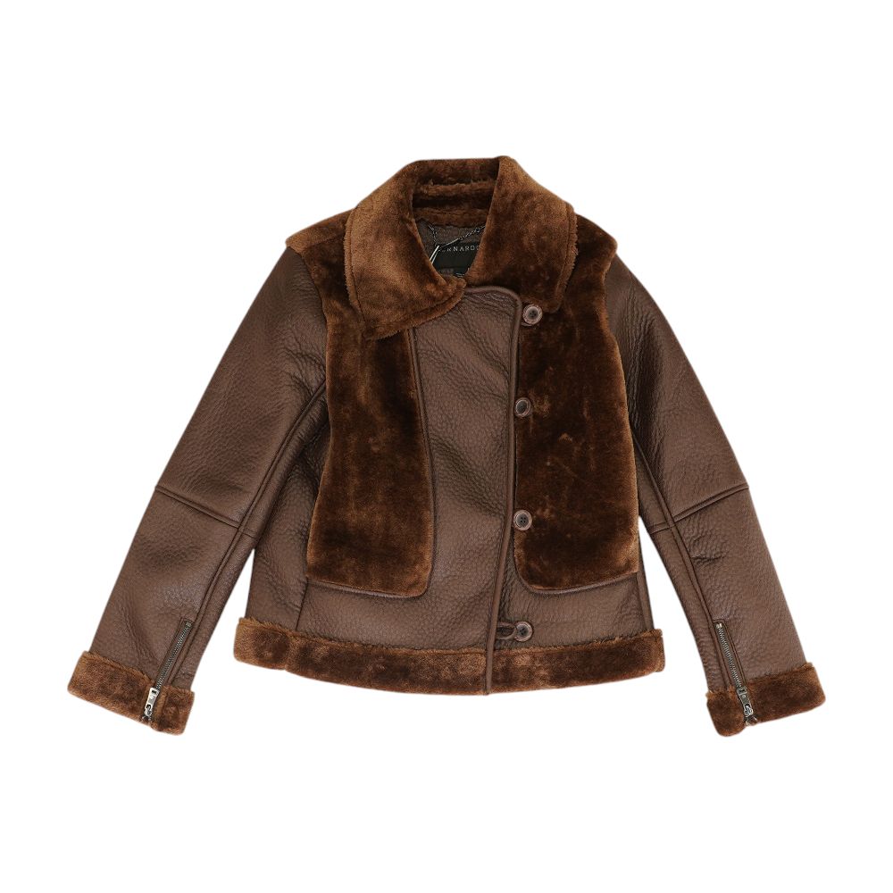 Brown Solid Faux Leather Jacket – Unclaimed Baggage