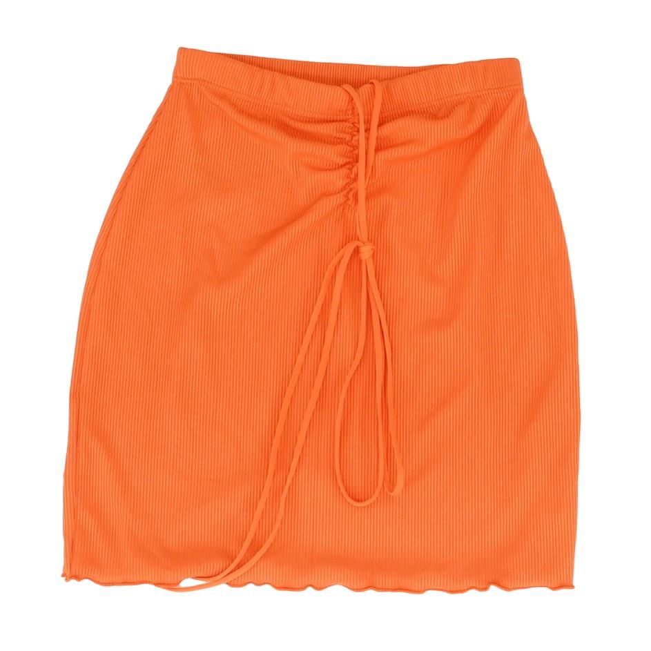 Neon Orange Solid Mini Skirt – Unclaimed Baggage