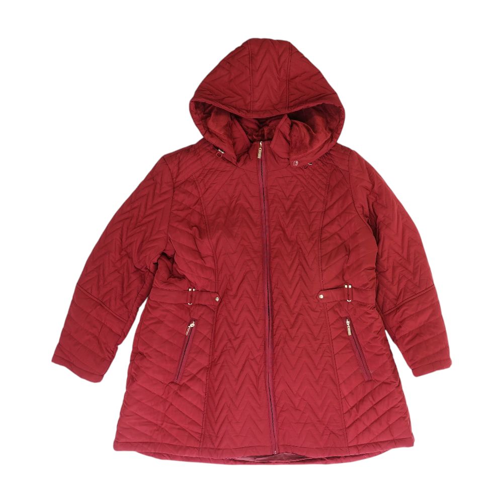 Burgundy Solid Puffer Puffer Jacket – Unclaimed Baggage