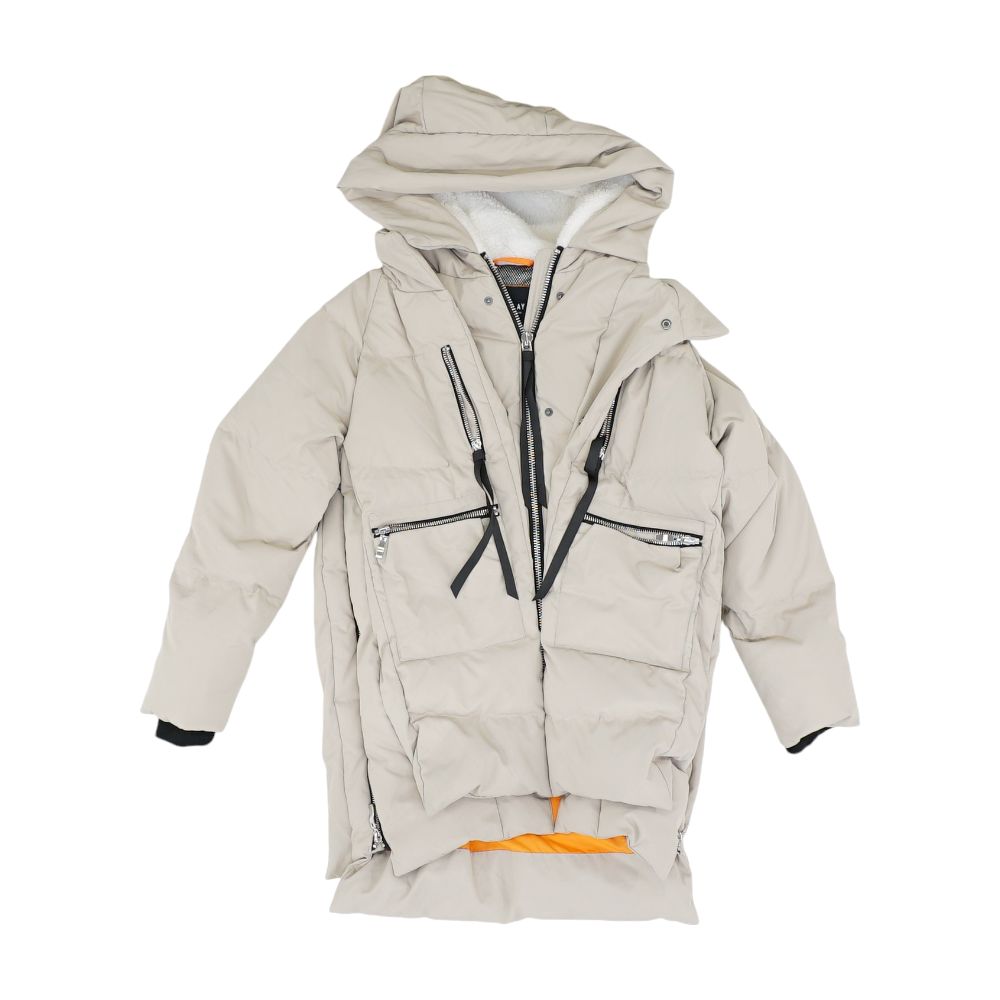 Beige Solid Puffer Coat – Unclaimed Baggage