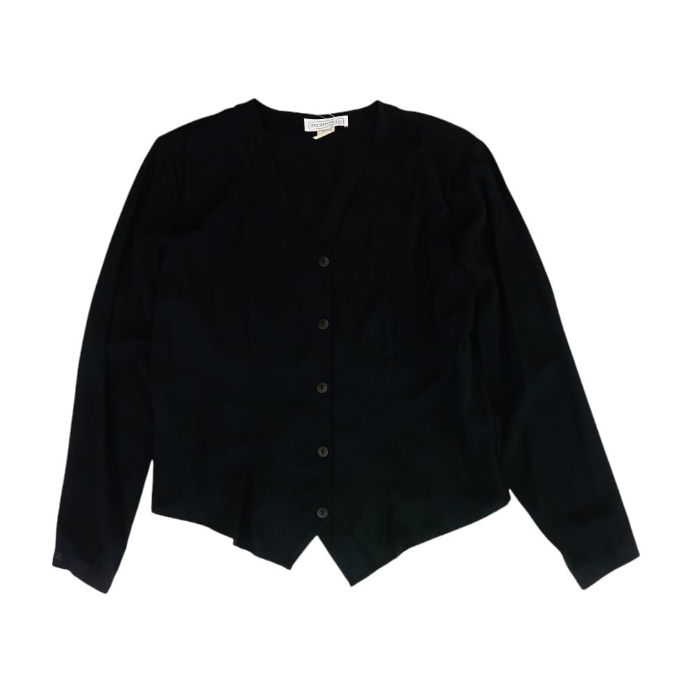 Vintage Black Solid Button Down – Unclaimed Baggage