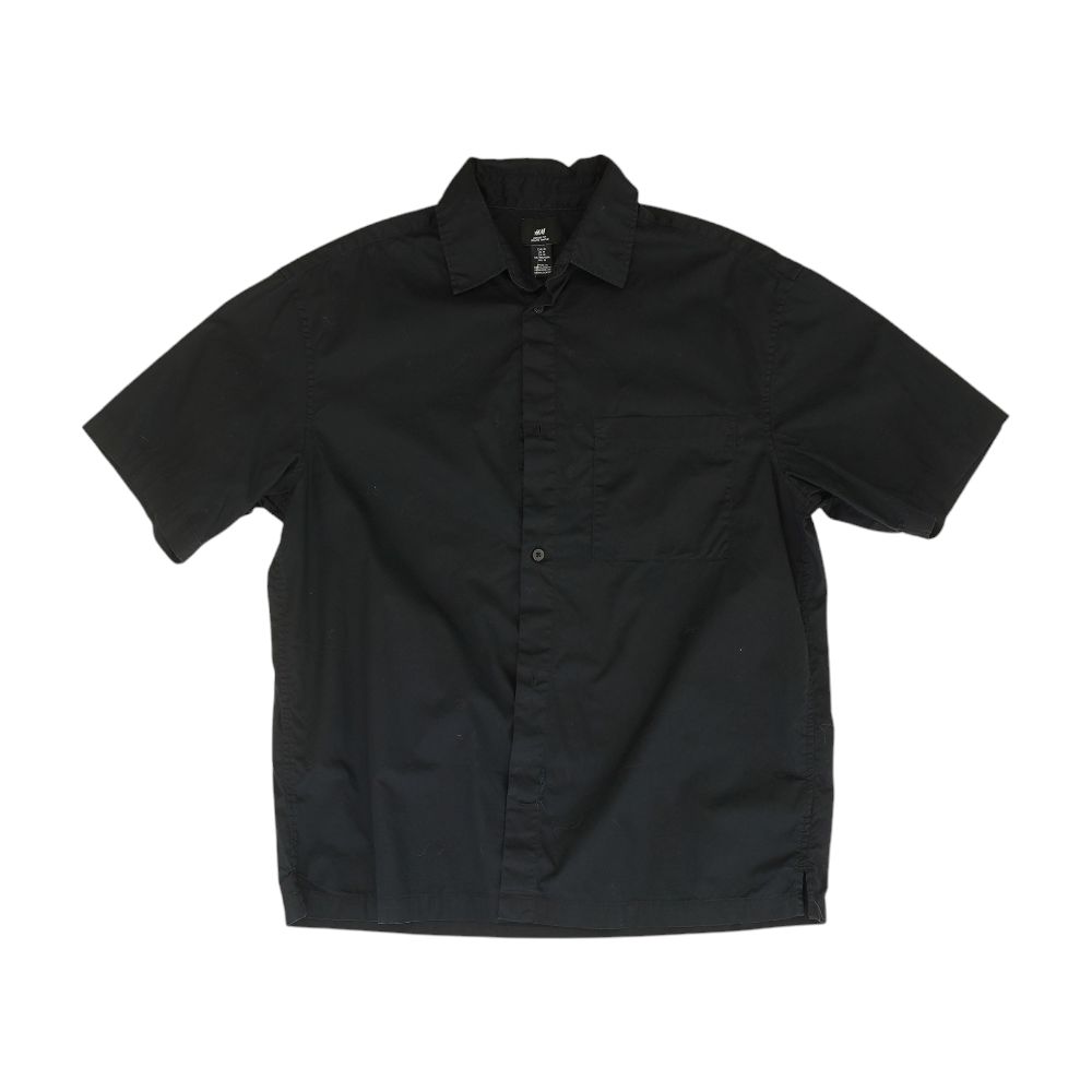 Black Solid Short Sleeve Button Down – Unclaimed Baggage