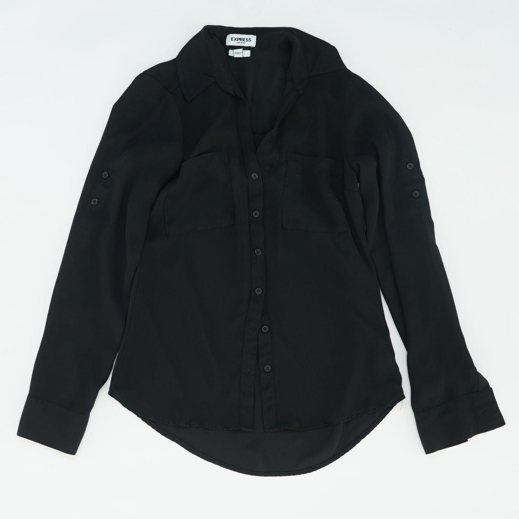 Black Solid Button Down – Unclaimed Baggage