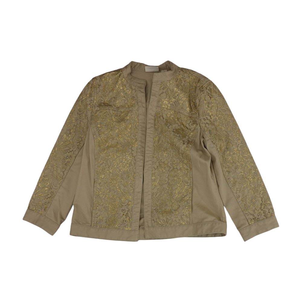 Beige Eyelet Denim Jacket – Unclaimed Baggage