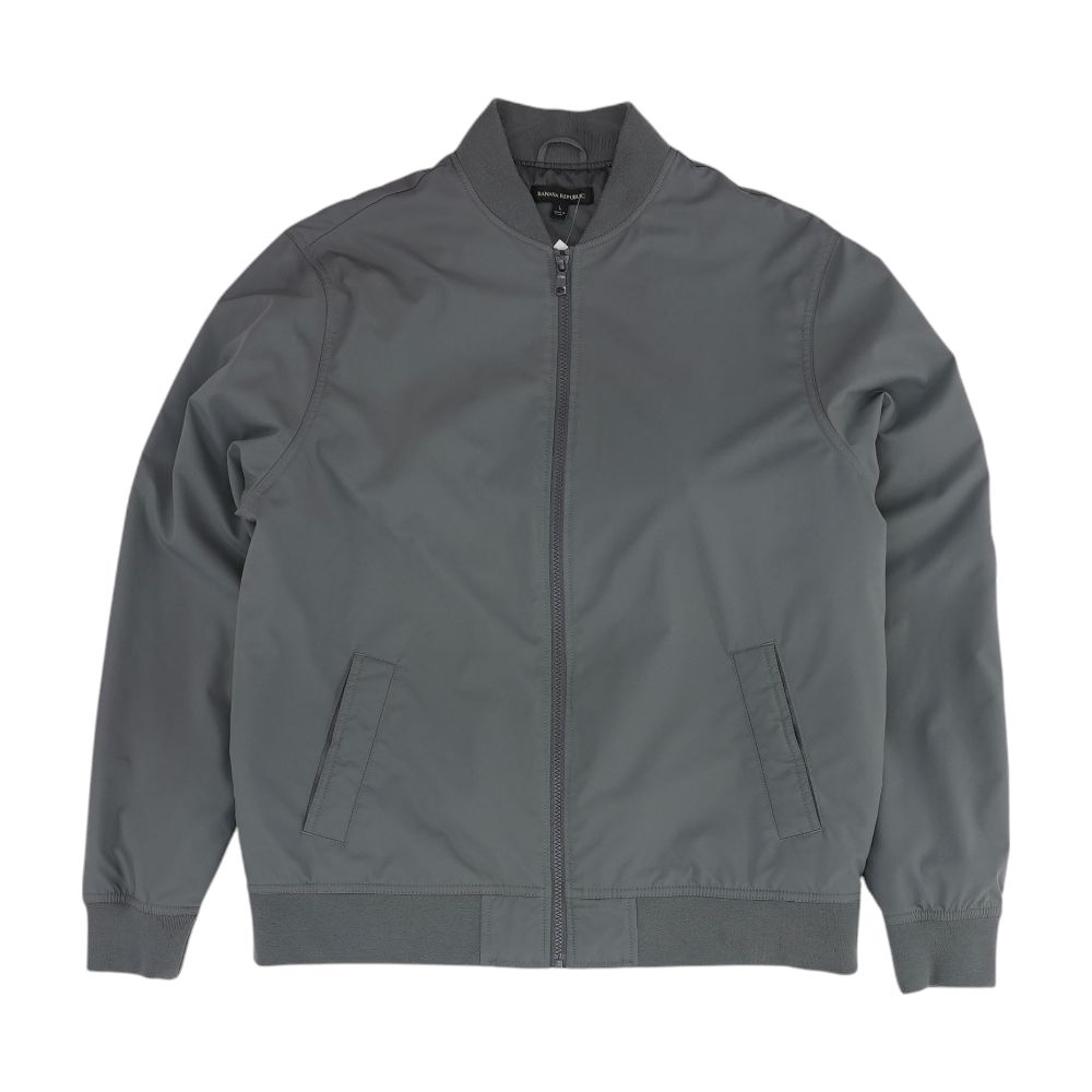 Gray Solid Bomber Jacket – Unclaimed Baggage