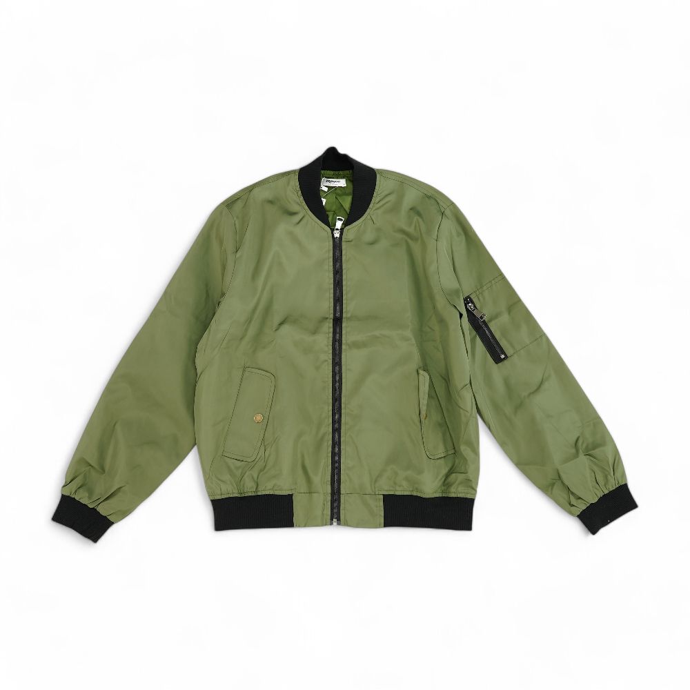 Green Solid Bomber Jacket – Unclaimed Baggage