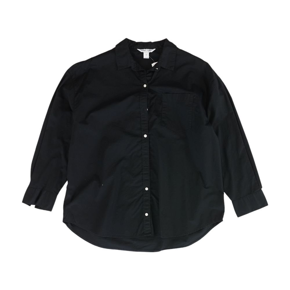 Black Solid Long Sleeve Button Down – Unclaimed Baggage