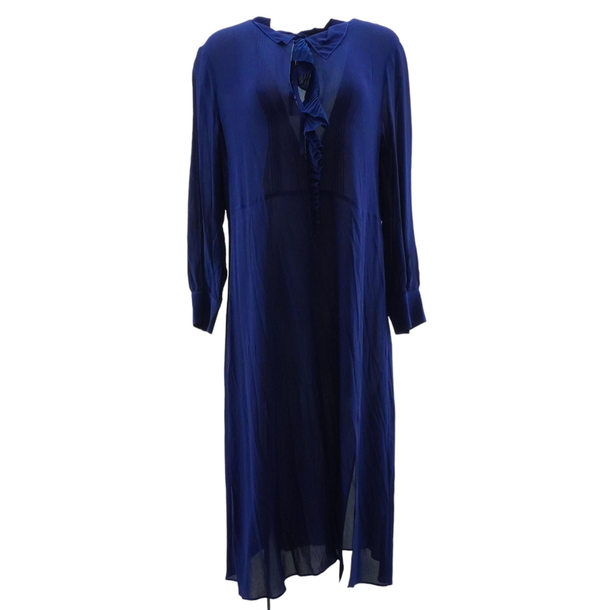 Navy Solid Midi Dress – Unclaimed Baggage