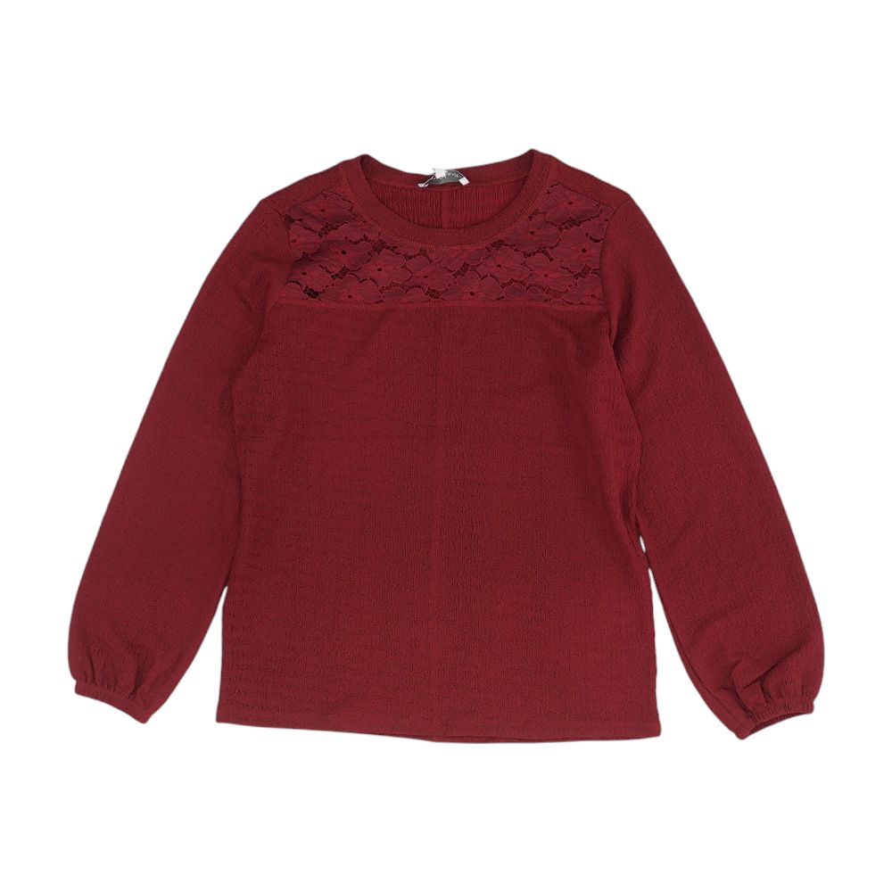 Burgundy Solid Long Sleeve Blouse – Unclaimed Baggage