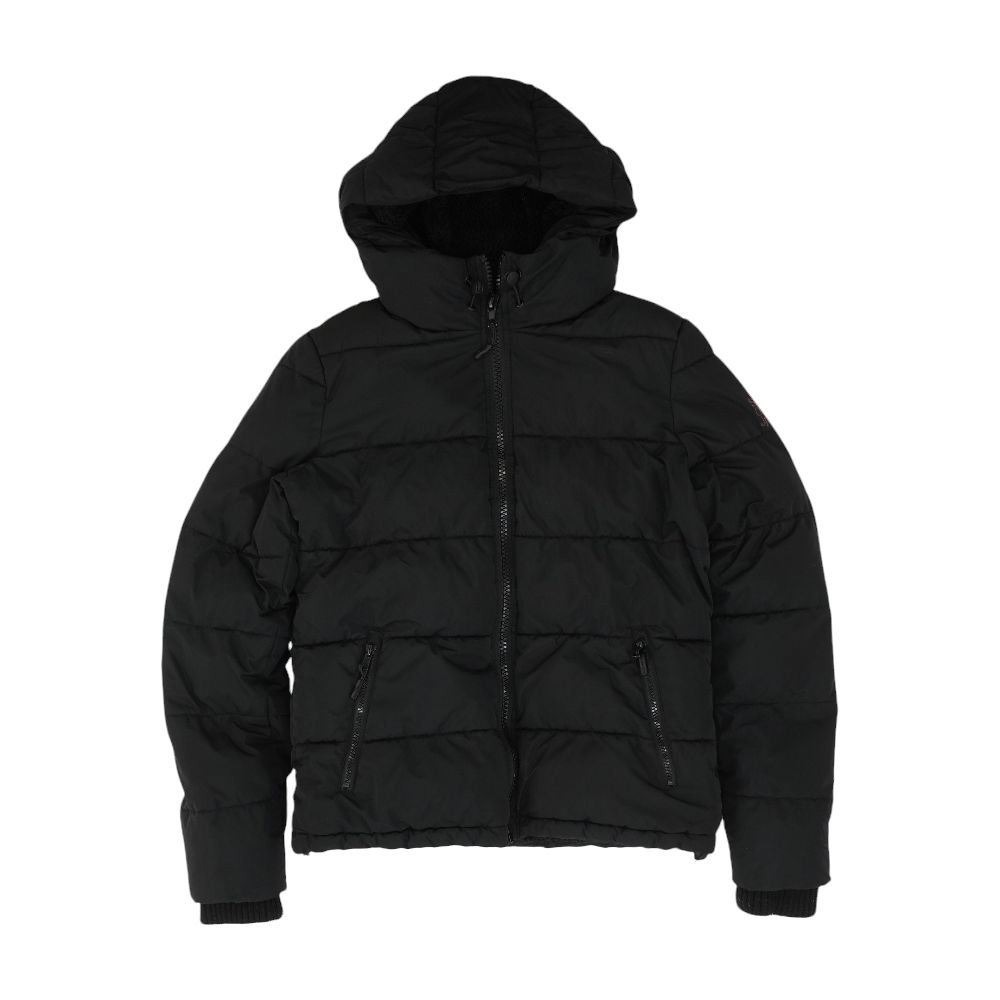 Black Solid Puffer Jacket – Unclaimed Baggage