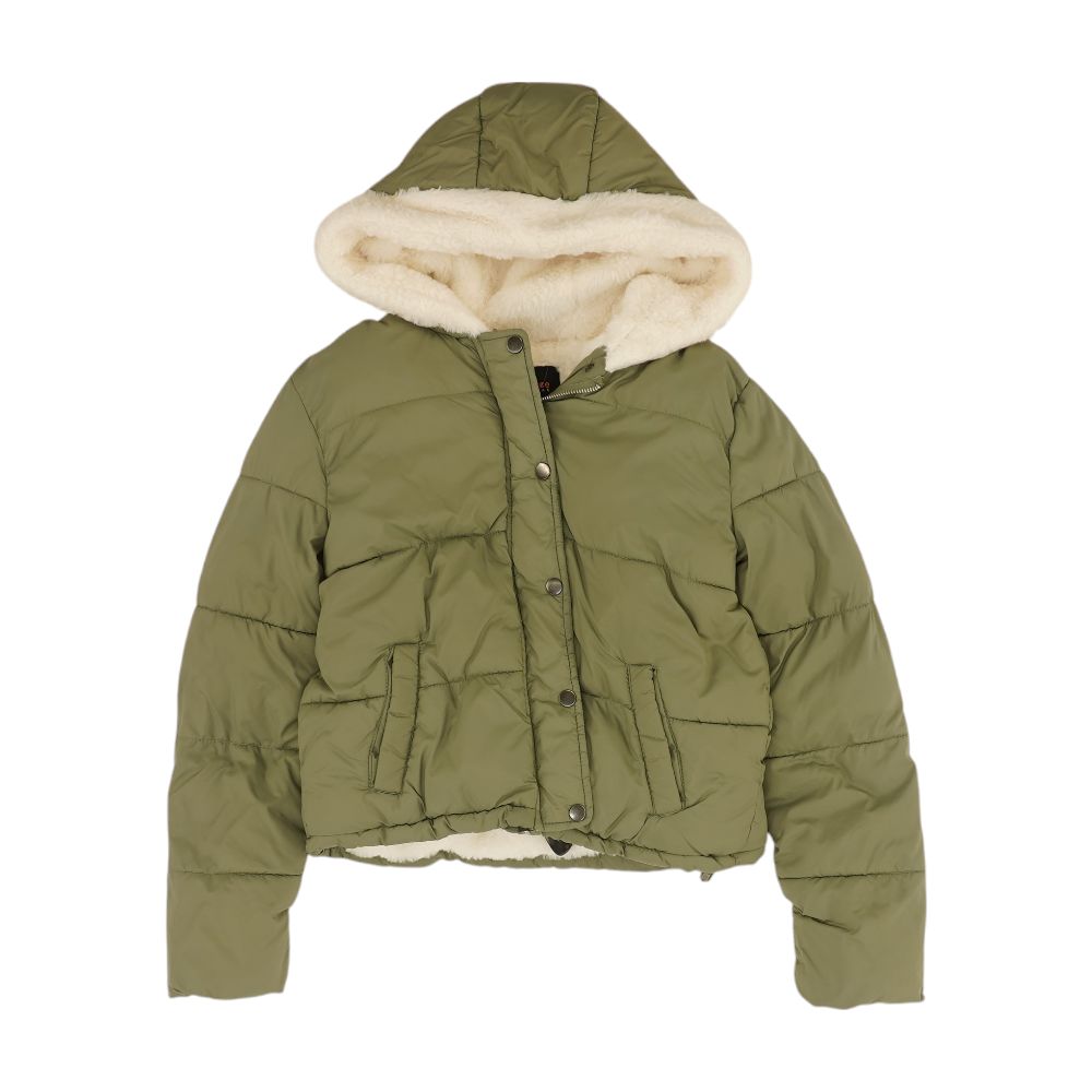 Green Solid Puffer Jacket – Unclaimed Baggage