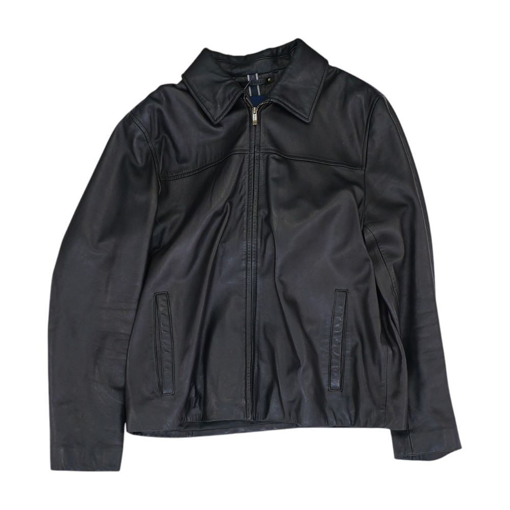 Black Solid Leather Jacket – Unclaimed Baggage