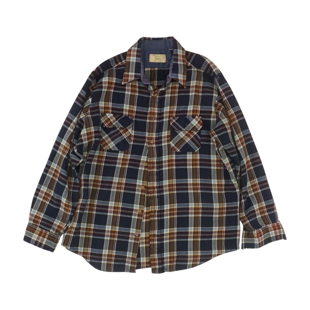 Vintage Blue Plaid Long Sleeve Button Down – Unclaimed Baggage