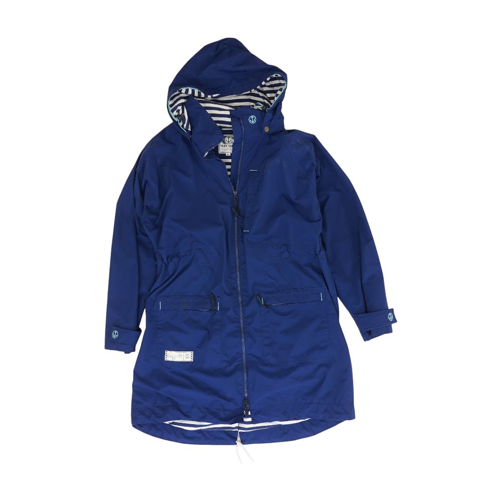 Blue Solid Rain Jacket – Unclaimed Baggage