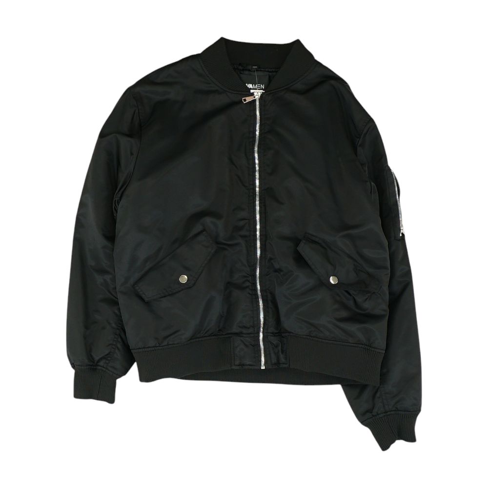 Black Solid Bomber Jacket – Unclaimed Baggage