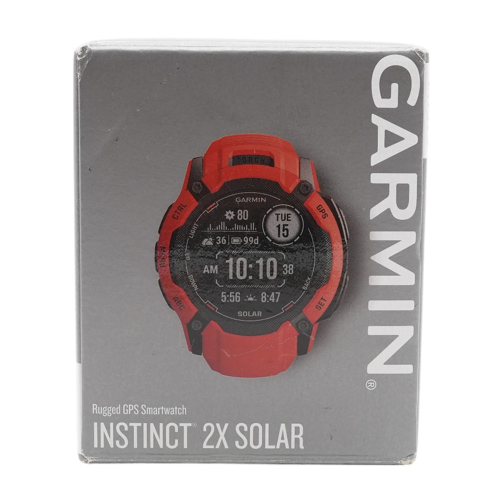 Instinct 2X Solar Red Smart Watch Red Band O/S – Unclaimed Baggage