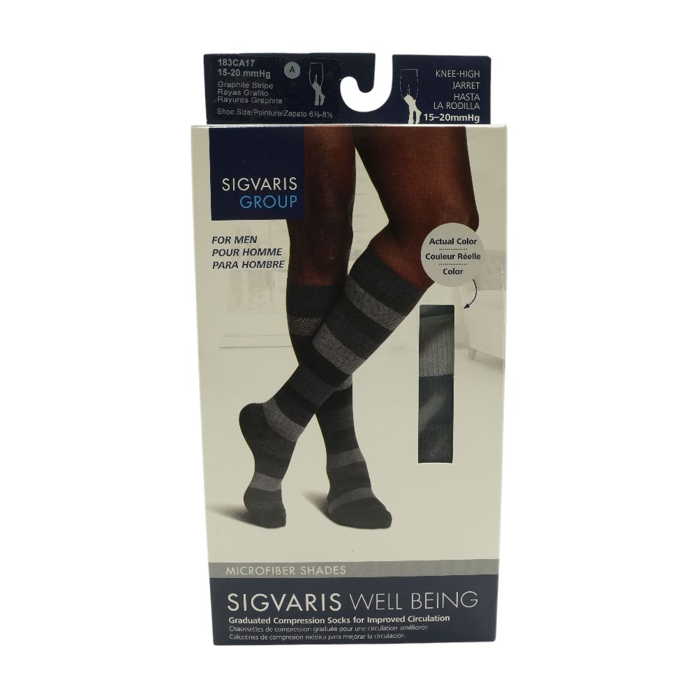 Gray Striped Compression Socks – Unclaimed Baggage