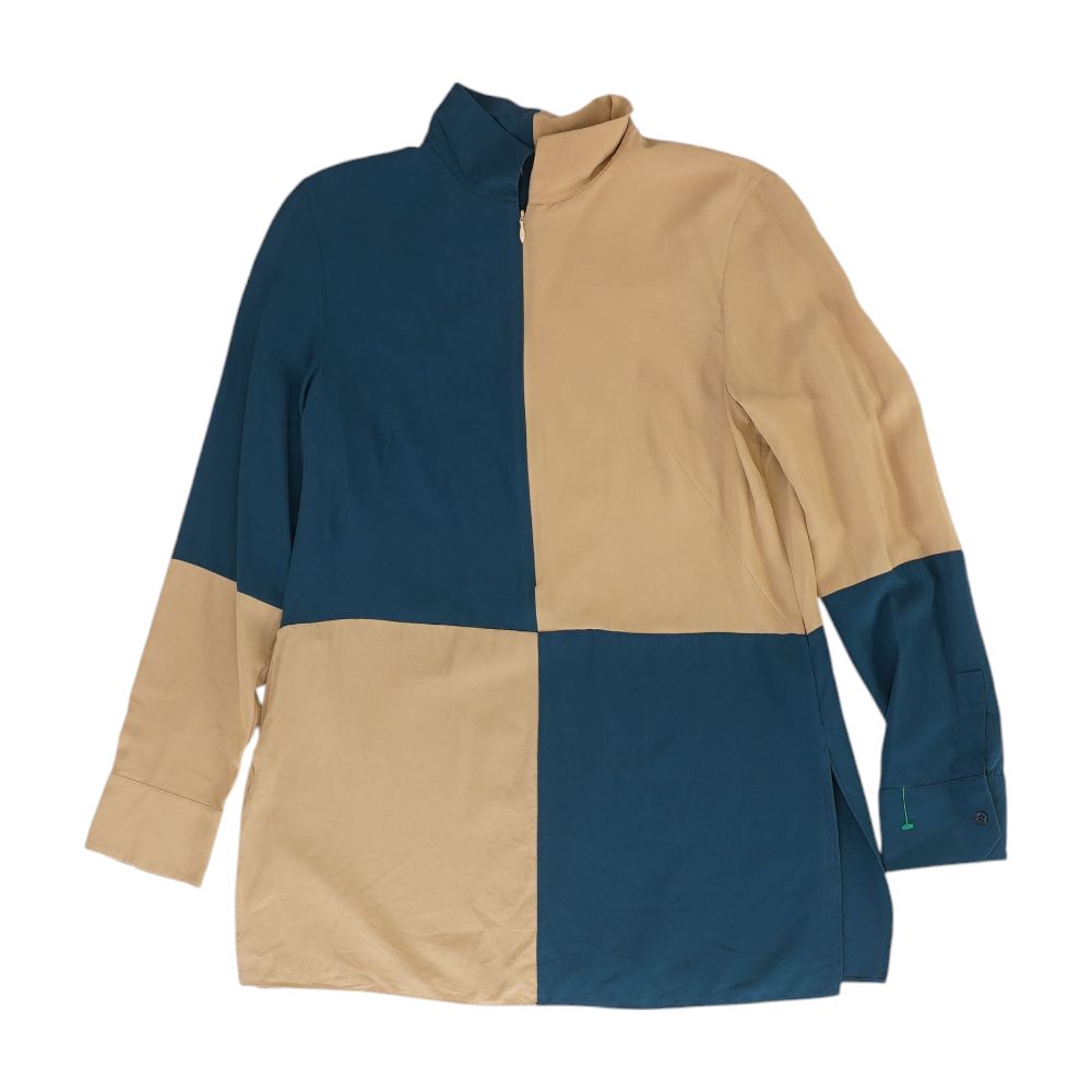 Tan Color Block Long Sleeve Blouse – Unclaimed Baggage