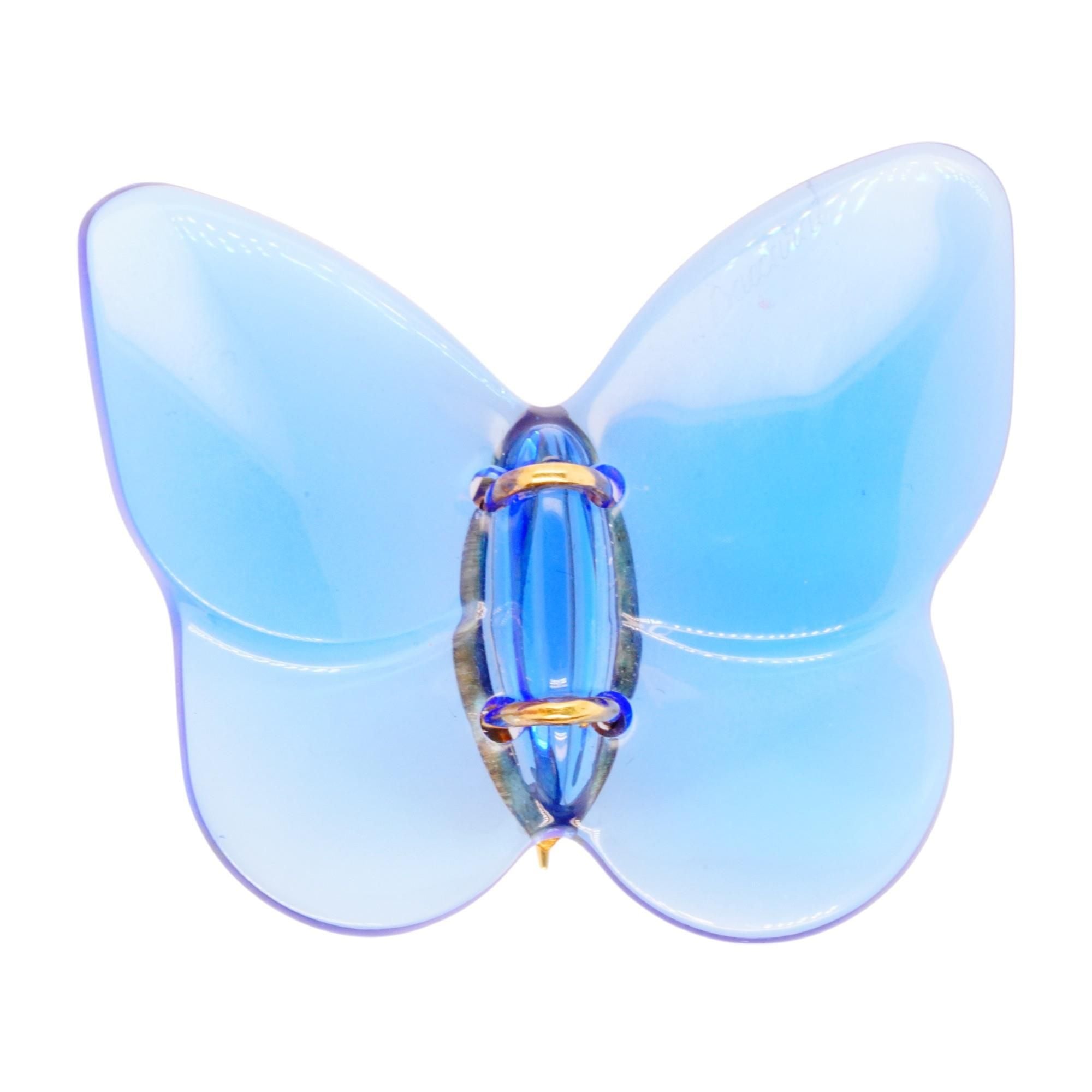 18K Gold Blue Crystal Butterfly Brooch – Unclaimed Baggage