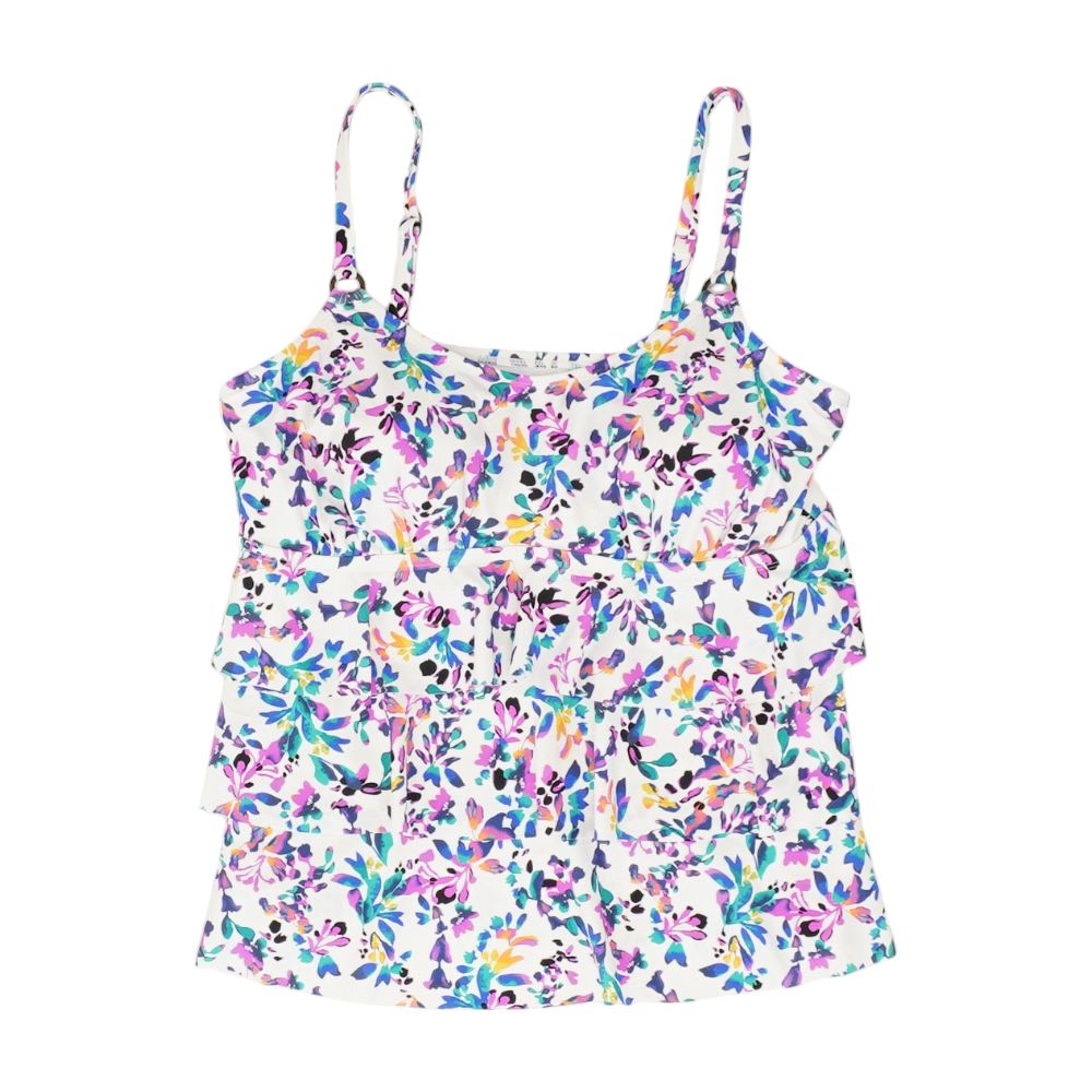 White Floral Swim Top – Unclaimed Baggage