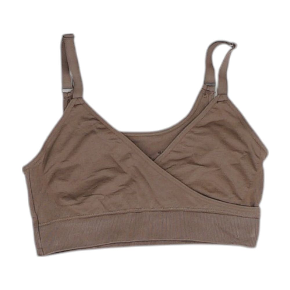 Brown Cooling Crossover Nursing Solid Bra – Unclaimed Baggage