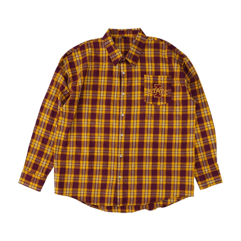 Yellow Iowa State Plaid Flannel Button Down – Unclaimed Baggage