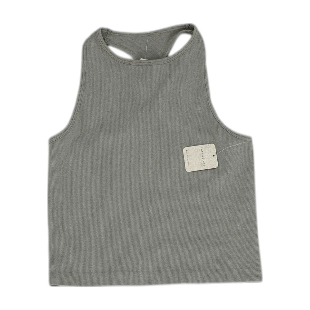 Gray Solid Cropped Tank – Unclaimed Baggage